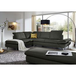W.Schillig Ecksofa &raquo;Taoo, elegant und zeitlos, bequem, L-Form, Breite 296cm&laquo; mit Sitziefenverstellung & Kopfteilverstellung braun Longlife Xtra-Leder 
