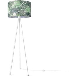 Paco Home Stehlampe &raquo;Trina Ostende&laquo; E27 Lampenschirm B&uuml;ro Stativ Leselampe Deko Kinderzimmer Jungle schwarz H: 148,5cm