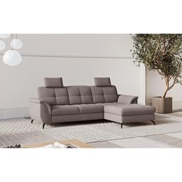 Sit & More sit&more Ecksofa &raquo;Zora&laquo; wahlweise mit Schlaffunktion und Bettkasten grau 90% Polyester 10% Polyamid B/H/T: 262cm x 92cm x 164cm, Struktur weich, 