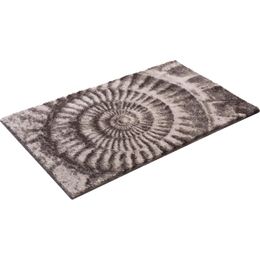 Grund Badematte &raquo;Ammona&laquo; H&ouml;he 20 mm rutschhemmend beschichtet fu&szlig;bodenheizungsgeeignet beige Polyacryl rechteckig (70cm x 120cm ), 1 Stk.
