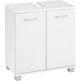 Schildmeyer Waschbeckenunterschrank &raquo;Mobes, Made in Germany&laquo; Breite/H&ouml;he: 59,8/62,4 cm, Badschrank mit Doppelt&uuml;r, Zwischenboden wei&szlig; FSC -zertifizierter 