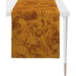 Apelt Tischl&auml;ufer &raquo;5255 HERBSTZEIT, Herbstdeko, Herbst&laquo; Digitaldruck braun Baumwolle B/L: 48cm x 140cm, 1 Stk., rechteckig