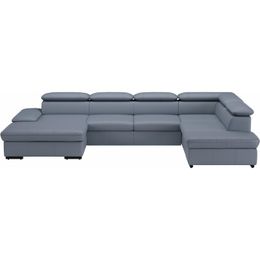 Sit & More sit&more Wohnlandschaft &raquo;Alcudia U-Form&laquo; wahlweise mit Schlaffunktion bunt B/H/T: 349cm x 73cm x 226cm, NaturLEDER , Ottomane rechts,mit 