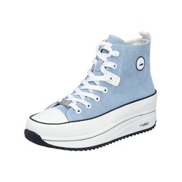 Rieker Damen Sneaker "Rieker Sneaker Textil", Gr. 42, blau, Textil, Schuhe