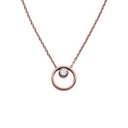 Skagen Damen Kette mit Anh&auml;nger "Schmuck Geschenk Edelstahl Halskette ELIN", Edelstahl, L: 47, rosa, Edelstahl, Halsketten, mit Zirkonia (synth.)