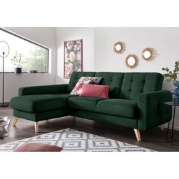 exxpo - sofa fashion Ecksofa &raquo;Nappa, kompakt und komfortabel, bequem, zeitloses Design, L-Form&laquo; tolle Detailverarbeitung, inkl. Bettfunktion und 