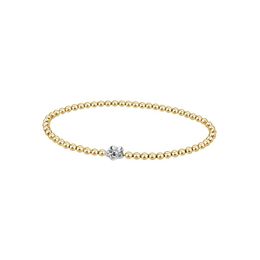 Firetti Damen Armband &raquo;Schmuck Geschenk Silber 925 Armschmuck Armkette Kugelkette Blume&laquo; mit Zirkonia (synth.) gelb 18cm, Silber 925 (Sterlingsilber) 