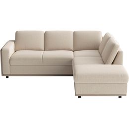 Sit & More Ecksofa SIT & MORE, B:232cm H:85cm T:212cm, beige, 100% Polyester, Wohnzimmer, Sofas, "Cordoba", wahlweise mit Schlaffunktion und Bettkasten oder
