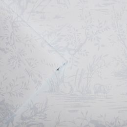 Laura Ashley Vliestapete &raquo;Toile de Jouy&laquo; floral texturiert 10mx52cm grau Vlies B/L: 0,52m x 10m, Rollen: 1
