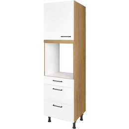 Nobilia Backofenumbauschrank &raquo;"MIAMI", Ausrichtung w&auml;hlbar, mit Schublade und zwei Ausz&uuml;gen und&laquo; einer T&uuml;r, vormontiert, Breite/H&ouml;he: 60/216,6 cm 