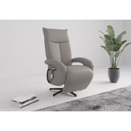 Sit & More sit&more TV-Sessel &raquo;Amica, inkl. Kopfteilverstellung & Drehfunktion&laquo; wahlweise mit 2 Motoren, Akku und Aufstehhilfe grau NaturLEDER ,mit 2 Motoren,mit