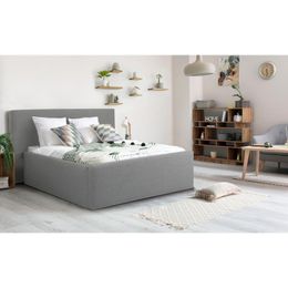 Home Affaire Polsterbett &raquo;Dalina&laquo; geradliniges Kopfteil, in 5 Breiten, auch in 220cm L&auml;nge grau Struktur (100% Polyester) Liegefl&auml;che L&auml;nge B: 220cm x