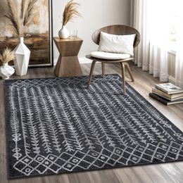 Sanat Teppich &raquo;Boho 8204 , auch als L&auml;ufer und in Rund&laquo; rechteckig 10 mm H&ouml;he Kurzflor, robust, Boho, Scandic, f&uuml;r Fussbodenheizung geeignet Kunstfaser B : 