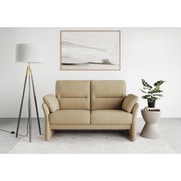 DOMO collection 2-Sitzer &raquo;Pina, schmale Armlehnen, mit Federkern, kompakt & elegant&laquo; Hoher Sitzkomfort, Feinstruktur, beige, Breite 159 cm beige 100% 