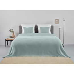 OTTO home Tagesdecke &raquo;Greta&laquo; in Waffelpiqu&eacute; Optik, viele Farben erh&auml;ltlich, Decke ab 140 x 200 cm gr&uuml;n Baumwolle B/L: 230cm x 250cm