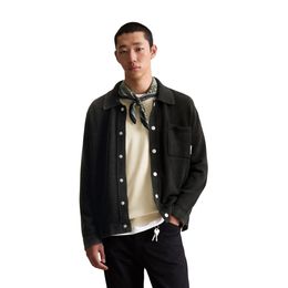Marc O'Polo Herren Strickjackeschwarz, Gr. M, MARC O'POLO DENIM, unifarben, Strick, Obermaterial: 100% Baumwolle, Strickjacken, Polokragen, relaxed fit,