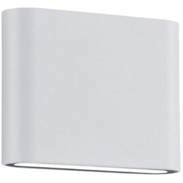 Trio Leuchten LED Au&szlig;en-Wandleuchte &raquo;Thames&laquo; LED-Board 1 Stk. Warmwei&szlig; H&ouml;he/Tiefe 9/3 cm mit UP and DOWN - Beleuchtung wei&szlig; 2, H: 9cm, 1 Stk.