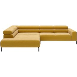 Home Affaire Ecksofa &raquo;Antonelli, L-Form, incl. Kopfteilverstellung, Breite 312 cm&laquo; wahlweise elektrische Sitztiefenverstellung gelb 95% Polyester, 5% 