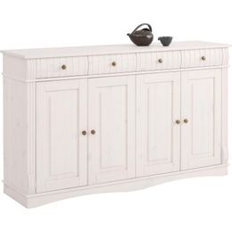 OTTO home Sideboard &raquo;Teresa&laquo; Ma&szlig;e (B/T/H): 152/37/90 cm, Kommode, 4-t&uuml;rig, Breite 152 cm, aus massiver Kiefer, FSC wei&szlig; B/H/T: 152cm x 90cm x 37cm, 4 