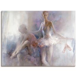 Artland Leinwandbild &raquo;Ballett-M&auml;dchen&laquo; Sport 1 Stk. tlg. auf Holzrahmen gespannt wei&szlig; Leinwand B/H/T: 80cm x 60cm, Leinwandbild Sport Querformat, 1 Stk.