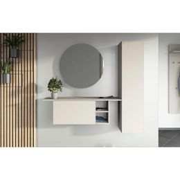 borchardt M&ouml;bel borchardt M&ouml;bel Garderoben-Set &raquo;Toledo, moderne Garderobe mit Spiegel, Schminktisch mit Regalf&auml;chern&laquo; Komplett-Set Holzwerkstoff, Metall, Spiegelglas 