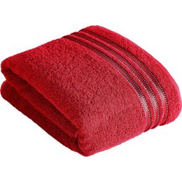 Vossen Saunatuch &raquo;Cult de Luxe&laquo; mit Glanzbord&uuml;re rot Walkfrottee, Obermaterial: 100% Baumwolle B/L: 100cmx150cm, 1 Stk., Walkfrottee