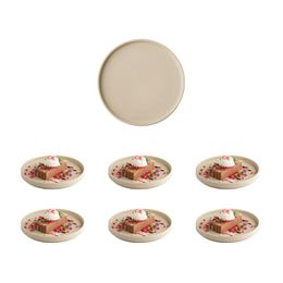 APS Teller &raquo;THE GRID&laquo; Glas, 6 St&uuml;ck beige Glas 20cm