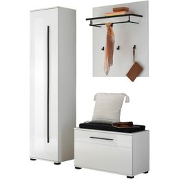 Home Affaire Garderoben-Set &raquo;Cantara, moderne Garderobe, Komplettset mit viel Stauraum&laquo; Komplett-Set, 3 Stk. tlg. B/H/T: 140cmcm x 201cmcm x 39cmcm