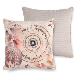 HIP Dekokissen &raquo;Afina&laquo; Mandala grau Polyester, Samt B/L: 48cm x 48cm, 1 Stk.