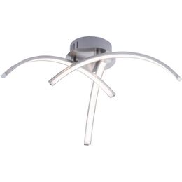 JUST LIGHT LED Deckenleuchte &raquo;VALERIE&laquo; LED-Board 1 Stk. Warmwei&szlig; LED Deckenlampe silber 3, &Oslash; 40cm H: 14cm, 1 Stk.