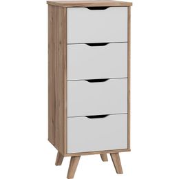 FORTE Schubkastenkommode &raquo;Vankka&laquo; wei&szlig; B/H/T: 45cm x 108,7cm x 42cm
