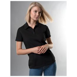TRIGEMA Damen Poloshirt "TRIGEMA Poloshirt", schwarz, Basic, Gr. XL, Piqu&eacute;, 100% Baumwolle, Shirts