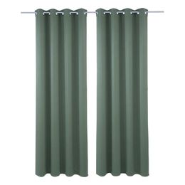 OTTO home Verdunkelungsvorhang &raquo;Solana&laquo; &Ouml;sen 2 Stk. tlg. 2-er Set, Breite 140 cm, einfarbig Polyester 245cm, &Ouml;sen, 140cm