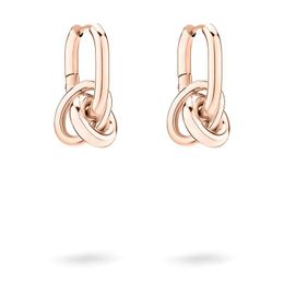 Liebeskind Berlin Damen Paar Creolen &raquo;Schmuck Geschenk Edelstahl Ohrringe Modern Knot&laquo; Einh&auml;nger abnehmbar rosa Edelstahl