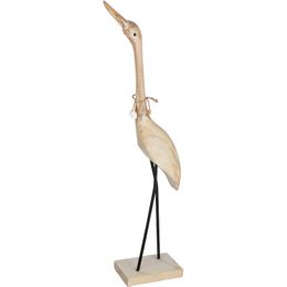 Gilde Skulptur &raquo;Skulptur Reiher Julius&laquo; beige Holz teilmassiv B/H/T: 27cm