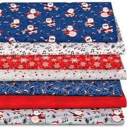 buttinette Patchwork- und Quiltpaket "Singing Santa", blau-color