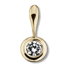 ONE ELEMENT Damen Kettenanh&auml;nger "0.1 ct Diamant Brillant Zarge Anh&auml;nger aus 585 Gelbgold", 0,1, Diamanten Gelbgold 585 Goldgold, Diamanten, Gelbgold