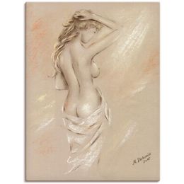 Artland Wandbild &raquo;Reizvolle Rundungen - weiblicher Akt&laquo; Frau 1 Stk. tlg. als Leinwandbild, Poster in verschied. Gr&ouml;&szlig;en orange Leinwand B/H/T: 45cm x 60cm, 
