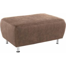 Home Affaire Hocker &raquo;Manhattan&laquo; in drei Bezugsqualit&auml;ten braun Struktur (100% Polyester);Flachgewebe (90% Polyester, 10% Polyamid);Luxus-Microfaser (