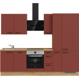K&uuml;chenzeile Nobilia, B:270,3cm H:216,6cm T:60cm, rot, Komplettk&uuml;chen-Sets, ""Easytouch II", NEU: individuell anpassbar mit gratis Profi-Beratung",