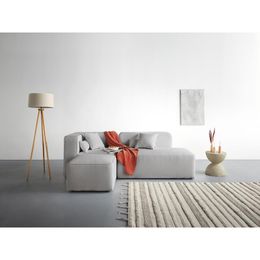 Home Affaire Ecksofa &raquo;Sundstrup L-Form&laquo; Modulserie, individuelle Zusammenstellung grau 93% Polyester, 6% Acryl, 1% Baumwolle B/H/T: 233cm x 76,5cm x 