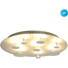 N&auml;ve n&auml;ve LED Deckenleuchte &raquo;Firenze&laquo; LED-Modul 1 Stk. Warmwei&szlig; Durchmesser 50cm, warmwei&szlig;e LED, hochwertig aus Metall in silber silber 1, &Oslash; 50cm H: 8cm, 1