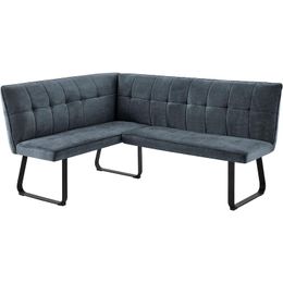 ByLiving Eckbank &raquo;Talea K&uuml;chenbank&laquo; 1 Stk. tlg. Komortable Nosaqfederung und gem&uuml;tlicher Stoffbezug mit Farbauswahl grau Metall, Polyester B/H/T: 