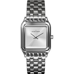 Jacques Lemans Damen Quarzuhr &raquo;Antwerpen&laquo; Armbanduhr, Damenuhr, Edelstahlarmband, analog silber Einheitsgr&ouml;&szlig;e