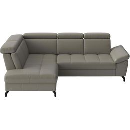 Sit & More sit&more Ecksofa &raquo;Vanity L-Form, B: 254 cm, Leder&laquo; Inkl.Sitz-,Kopf-und Armteilverstellung B/H/T: 254cm x 84cm x 197cm, NaturLEDER Stoff, Ottomane 