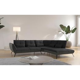 OTTO home Ecksofa &raquo;Mikado L-Form&laquo; inkl. Sitztiefenverstellung und Armteilverstellung grau 100% Polyester B/H/T: 297cm x 88cm x 245cm, Flachgewebe 