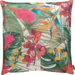 HOCK Dekokissen &raquo;Beach Life&laquo; im floralen Muster bunt Polyester B/L: 50cm x 50cm, 1 Stk.