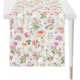 Apelt Tischl&auml;ufer &raquo;6750&laquo; rosa Baumwolle, Polyester B/L: 140cm x 48cm, rechteckig