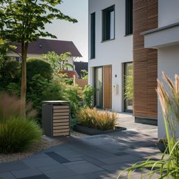WESTMANN M&uuml;lltonnenbox &raquo;Lacina&laquo; Platz f&uuml;r 1 M&uuml;lltonne 240 L, BxHxT: 68x80x116 cm braun Metall, Stahl Einheitsgr&ouml;&szlig;e