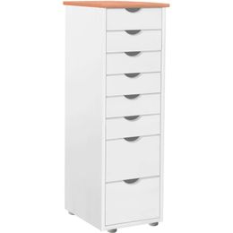 OTTO home Kommode &raquo;Gava&laquo; massives Kiefernholz, mit vielen Stauraumm&ouml;glichkeiten, Breite 34 cm beige FSC -zertifiziertes Massivholz B/H/T: 34cm x 102cm